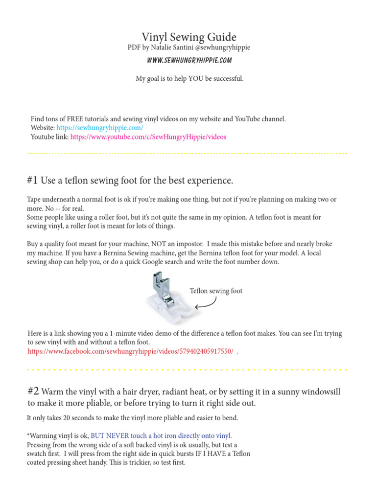 Essential Tips for Sewing Vinyl | PDF | Surgical Suture