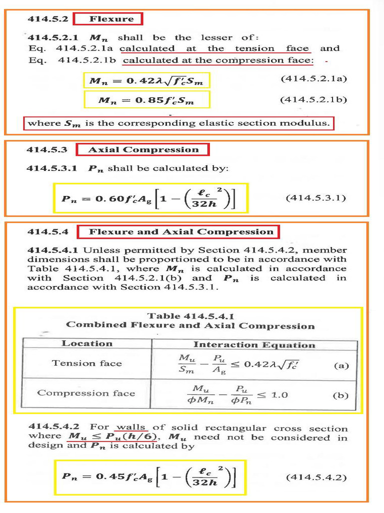 04-b. Design - Flexure & Axial Compression | PDF