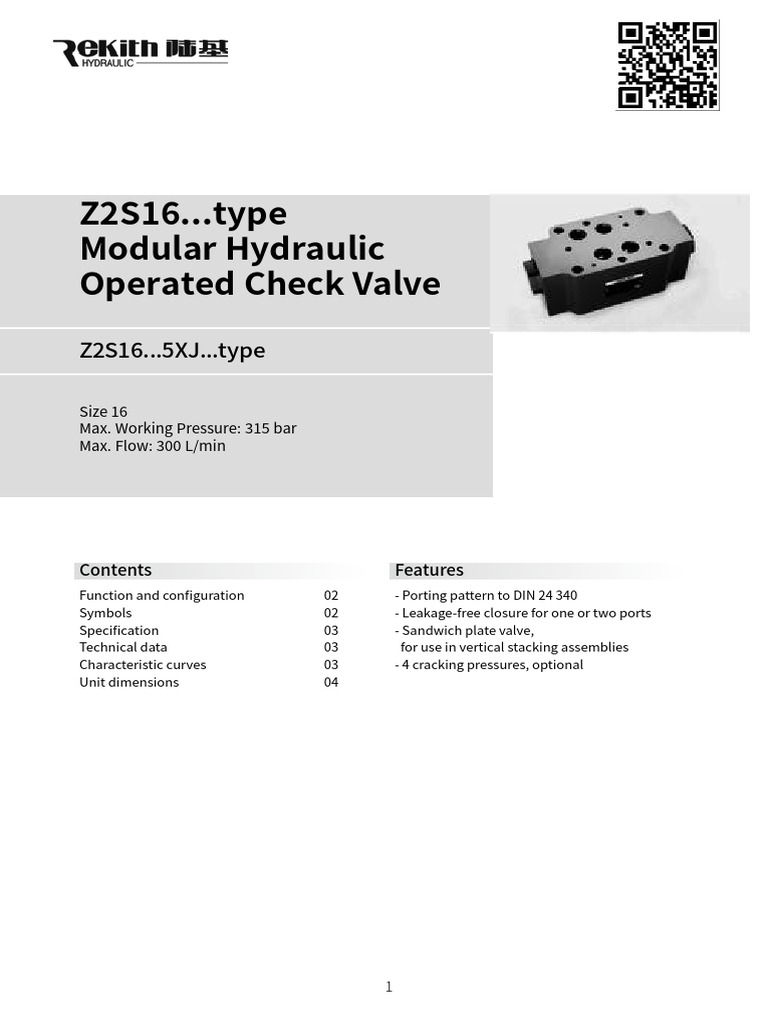 Modular Hydraulic Check Valve Guide | PDF | Valve | Chemical Engineering