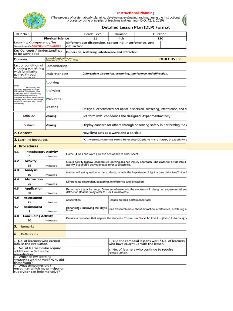 Physical Science - S11/12ps-Iv-65 | PDF | Learning | Science
