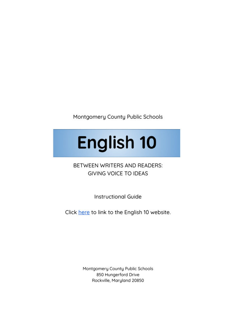 English 10 Curriculum Guide June 2021 | PDF | Narrative | Poetry