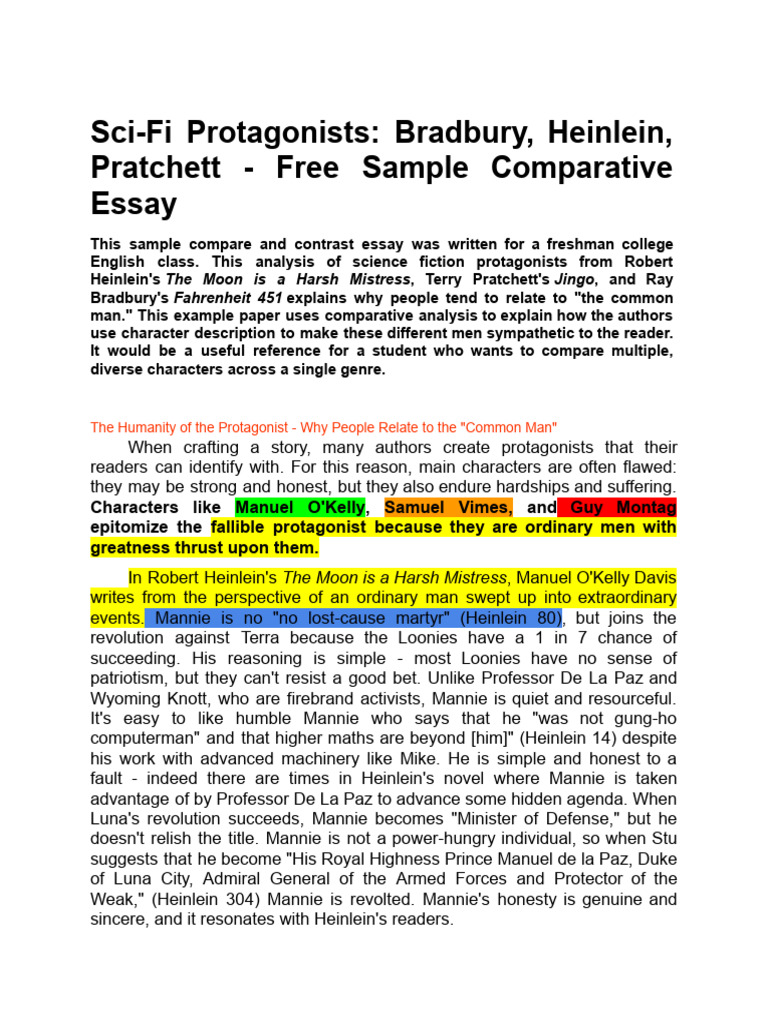 Comparative Essay Sample.docx | PDF | Discworld