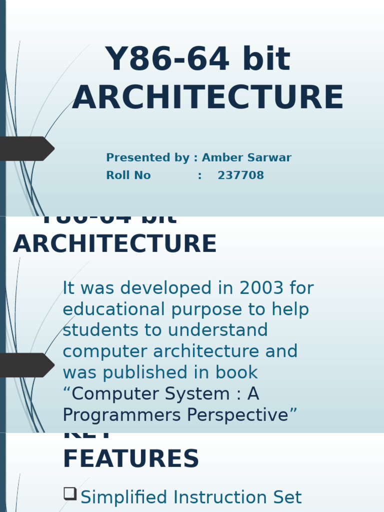Y86-64 Bit Architecture | PDF