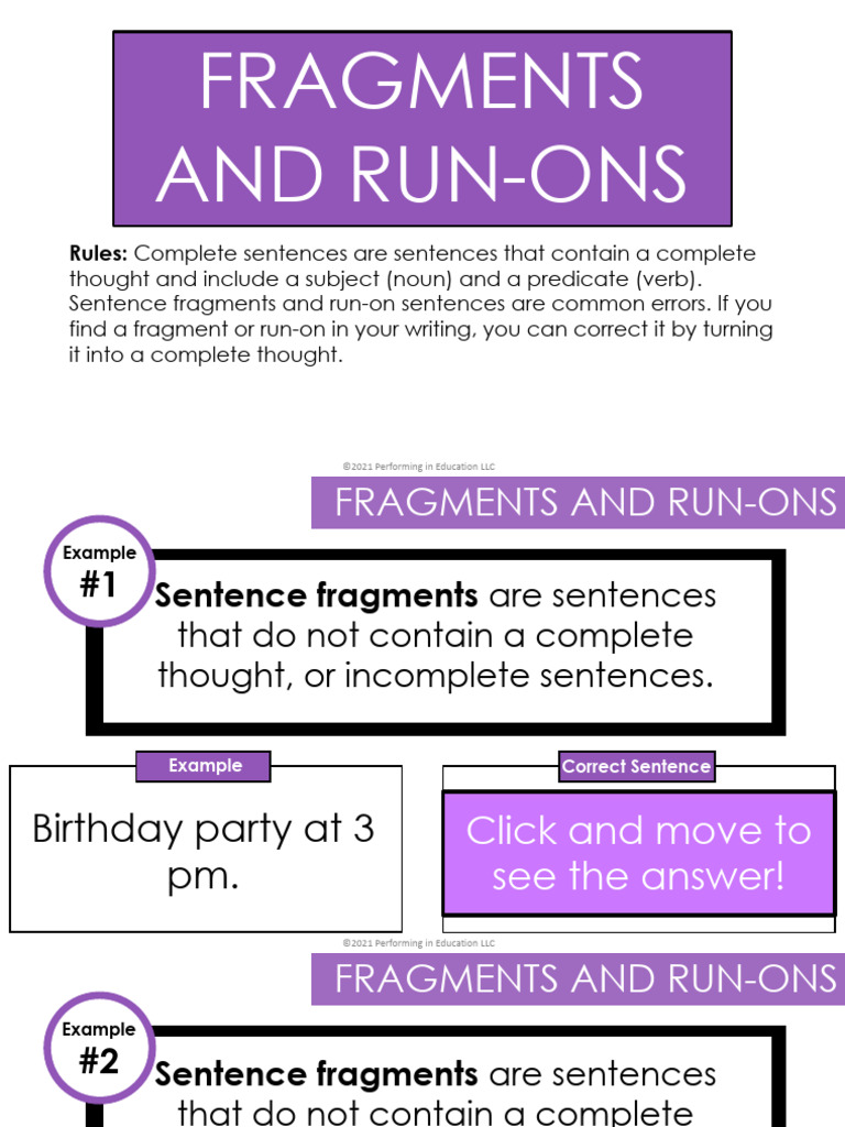 Ryan Fragments and Run-Ons | PDF | Sentence (Linguistics) | Semantics
