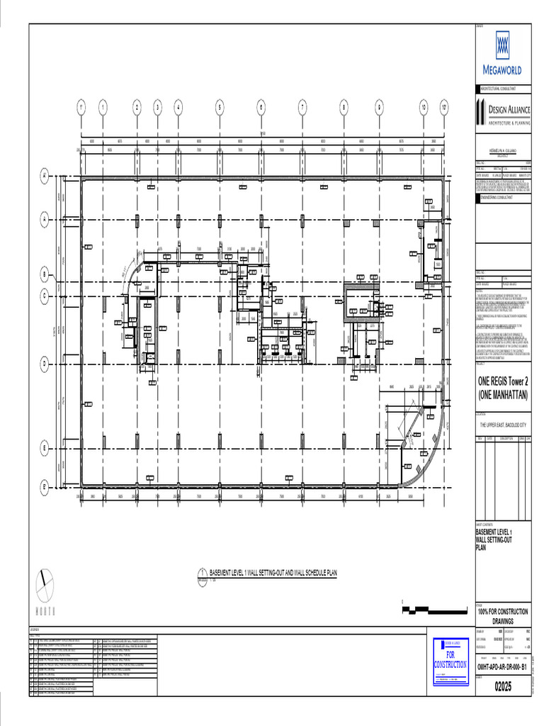 Omht-Apd-Ar-Dr-000-B1-02025 - Basement Level 1 Wall Setting-Out Plan ...