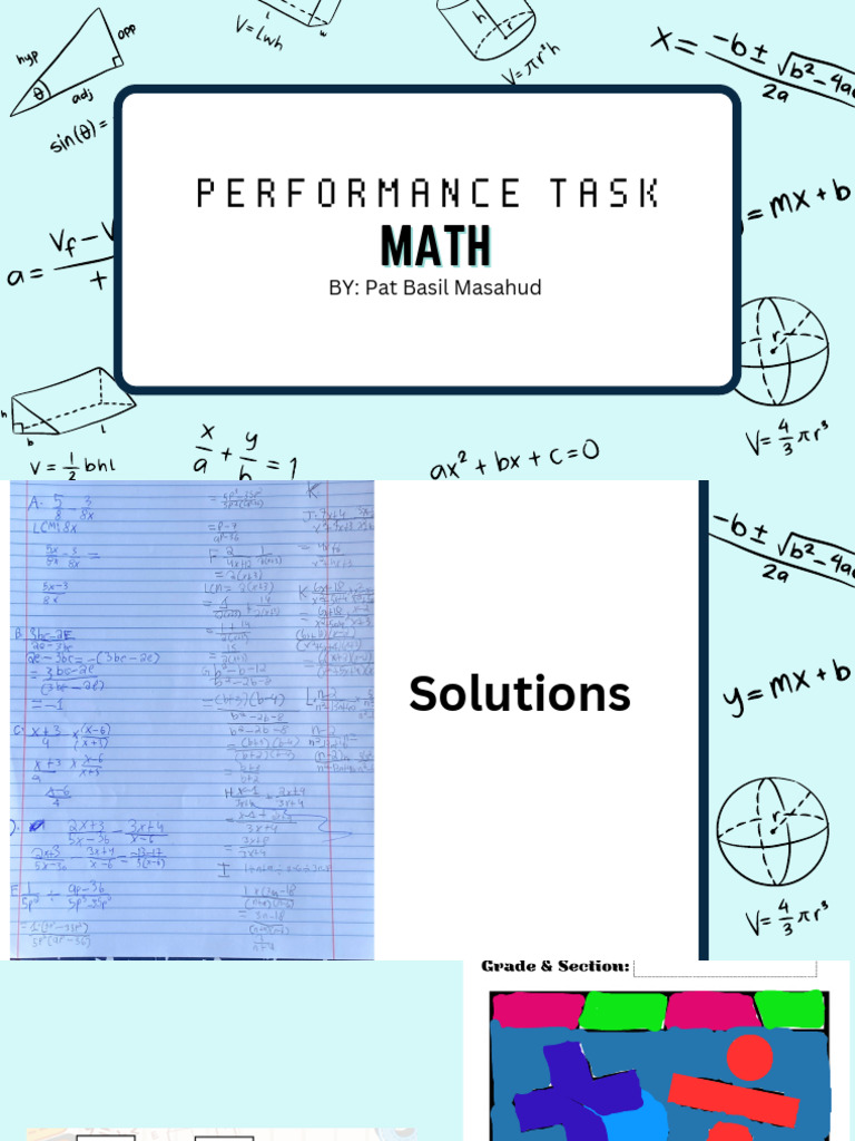 Interpreting Numerical Expressions Math Presentation in Light Blue Math ...