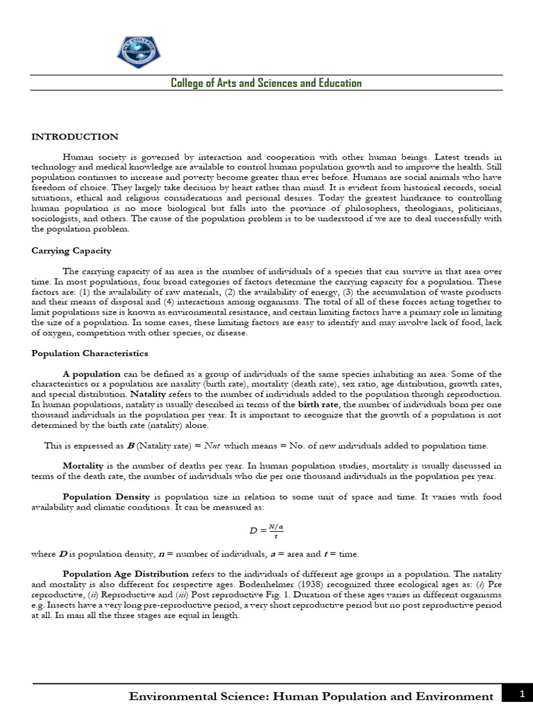Environmental Science Human Population and Environment | PDF | Hiv/Aids ...