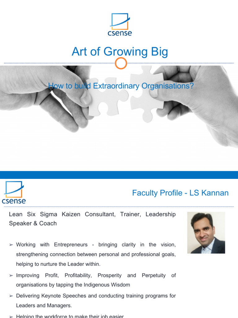 Art of Growing Big - Madurai Chapter 2 | PDF | Production And Manufacturing | Business