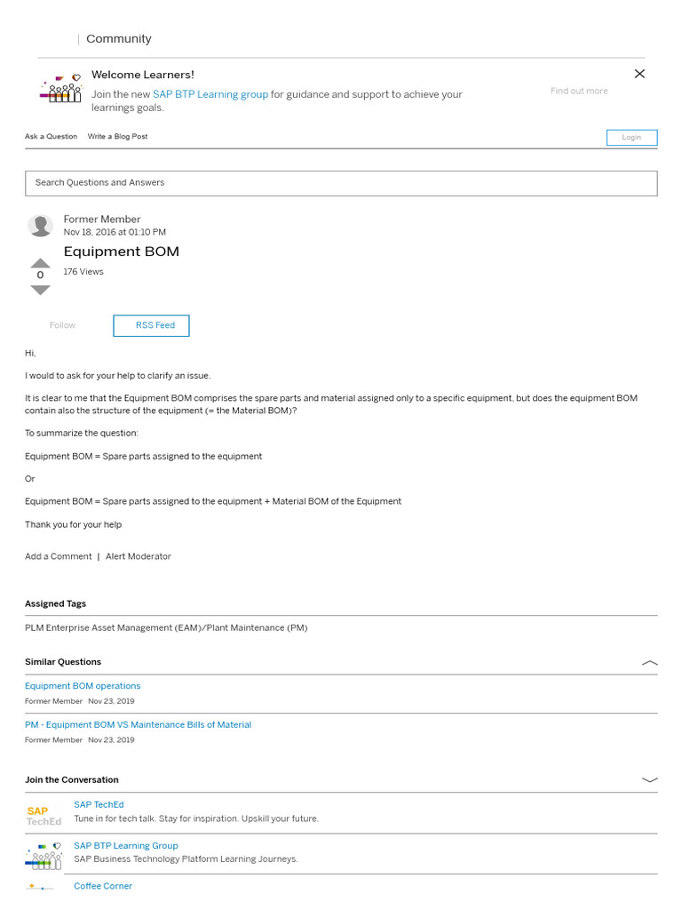 Equipment Bom Sap Community Pdf 2092