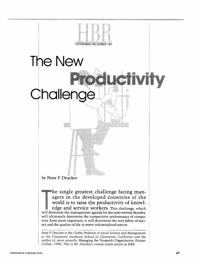 Drucker, "The New Productivity Challenge," HBR, Nov. 1991 | PDF