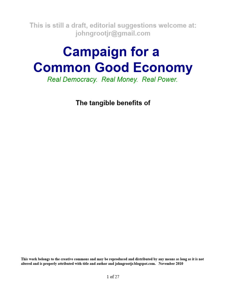 Common Good Bank Understanding Money Booklet | PDF | Money | Banks