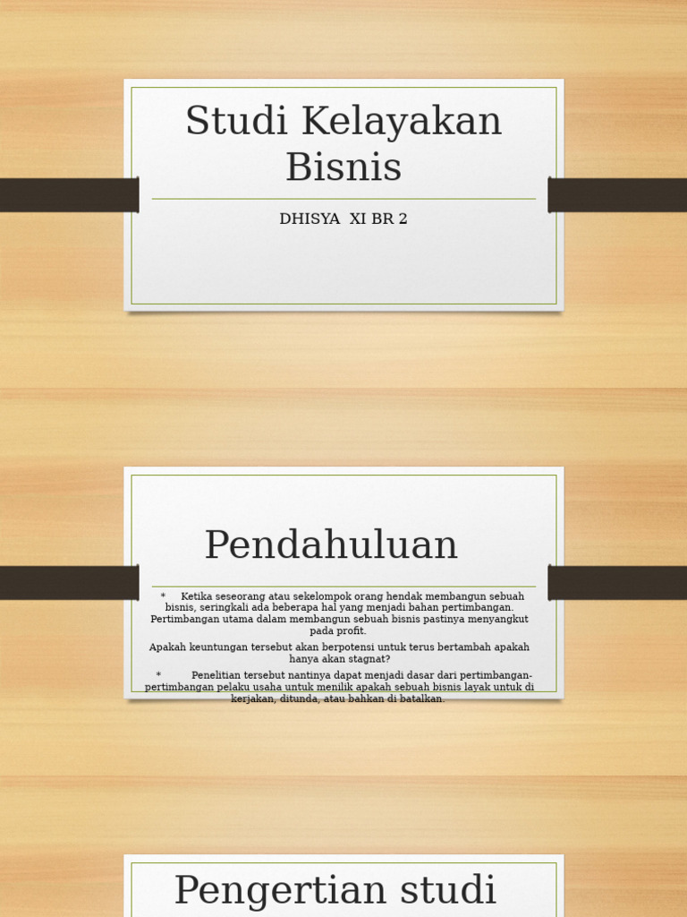 Dhisya Xi Br2 Studi Kelayakan Bisnis | PDF