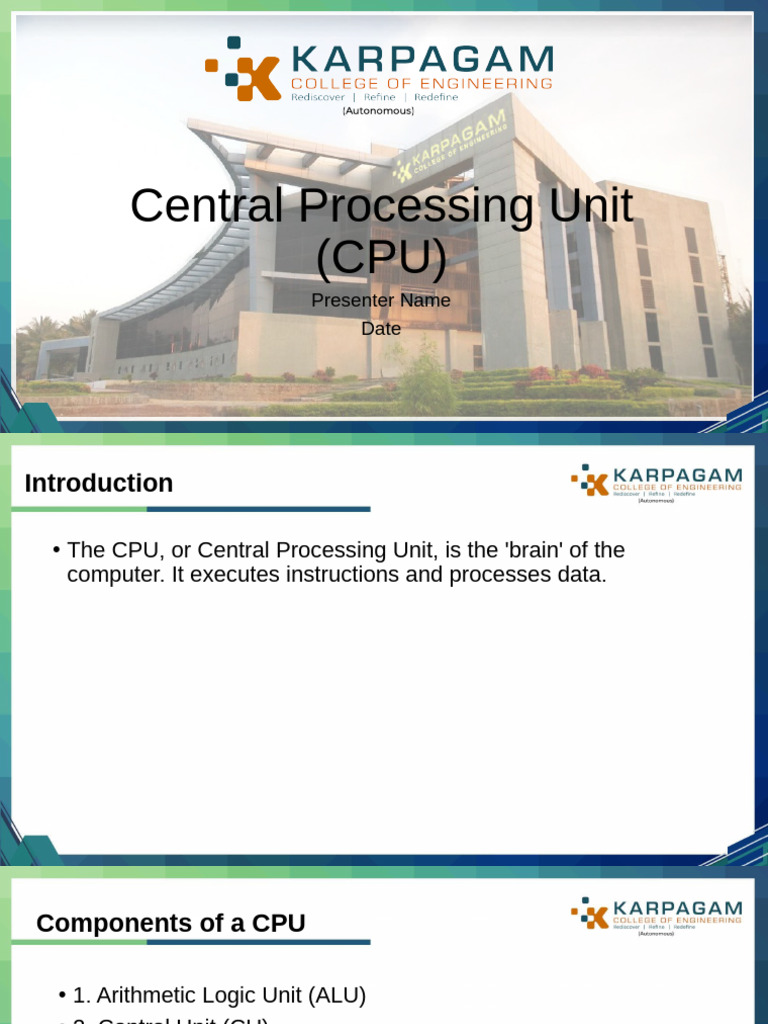 Corrected CPU Presentation | PDF
