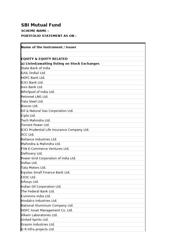 Sbi Contra Fund | PDF | Securities (Finance) | Exchange Traded Fund