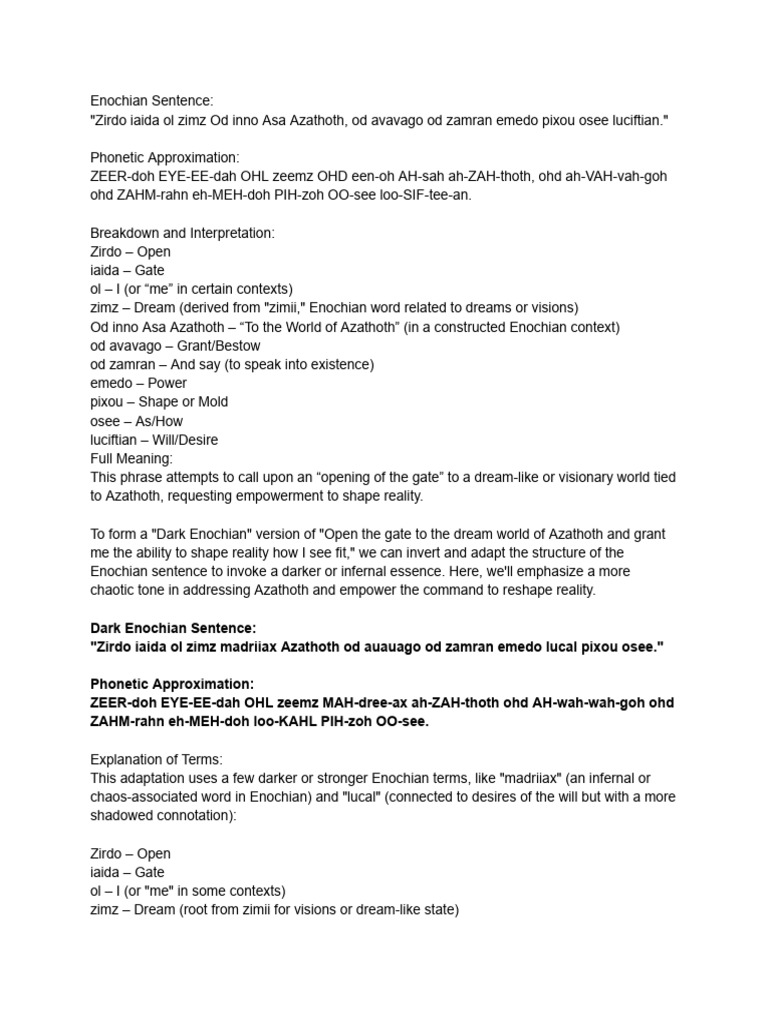 Invocation of The Cosmic Void | PDF