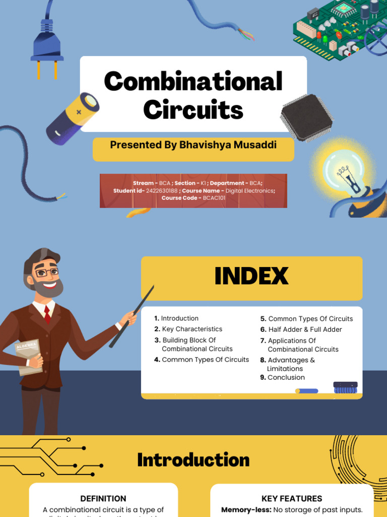 DIGITAL Electronics Combinational Circuits Full Presentation | PDF | Logic Gate | Electronic ...