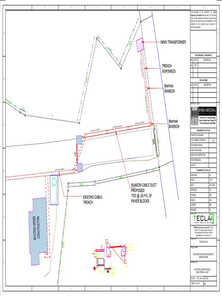 Trench Layout TEC_043_ELE_CT_2024-03-30 | PDF