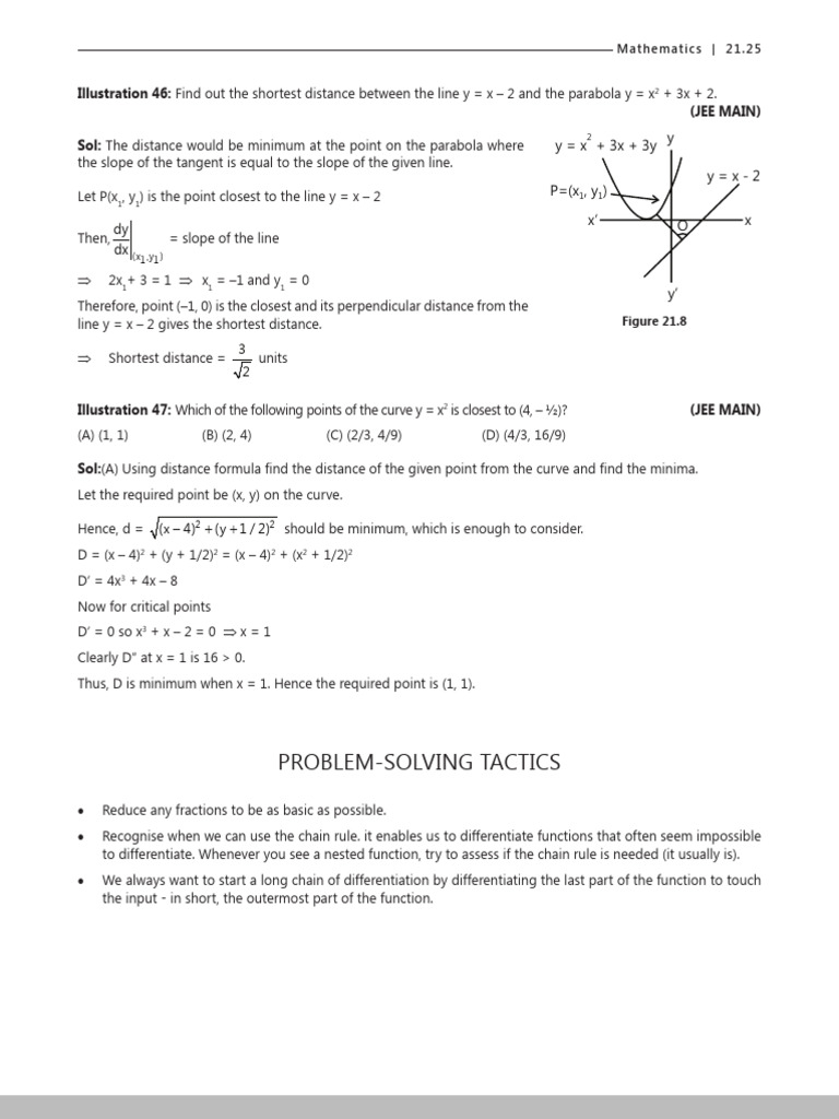 7.methods of Differentiation and Applications of DerivativesPROBLEM SOLVING TACTICSFormulae ...