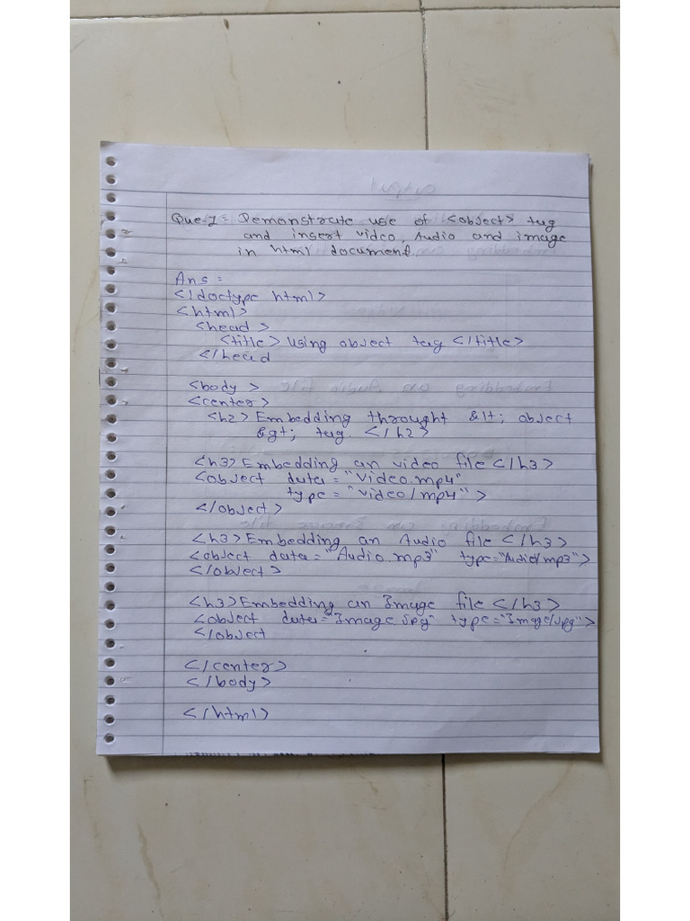 HTML Unit 2 Assignment 1 | PDF