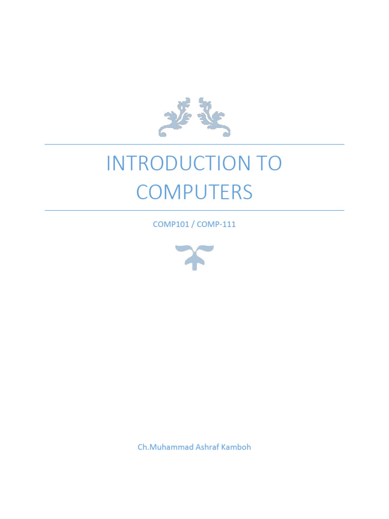 Introduction To Computers | PDF | Mainframe Computer | Computer Data Storage