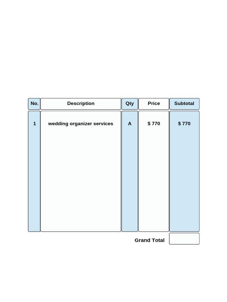 Sky Navy Blue Invoice PDF | PDF