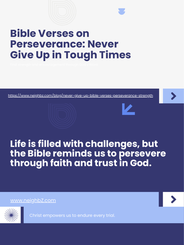 Bible Verses for Perseverance and Strength | PDF