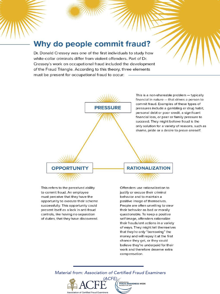Part 2-Why Do People Commit Fraud and What Are The Red Flags of Fraud | PDF