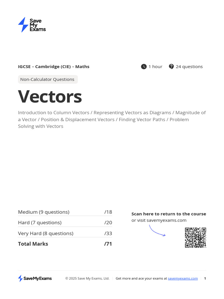 Vectors Non Calc | PDF | Euclidean Vector | Line (Geometry)