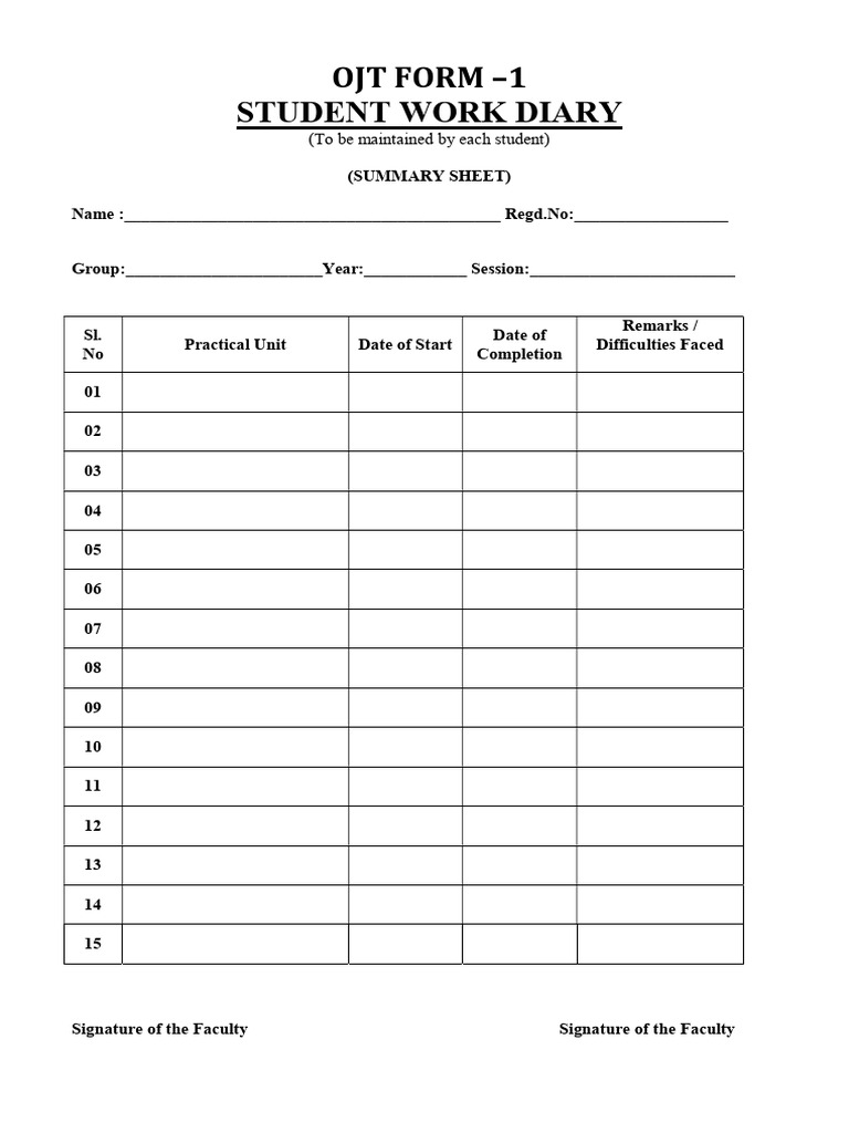 Ojt Forms | PDF