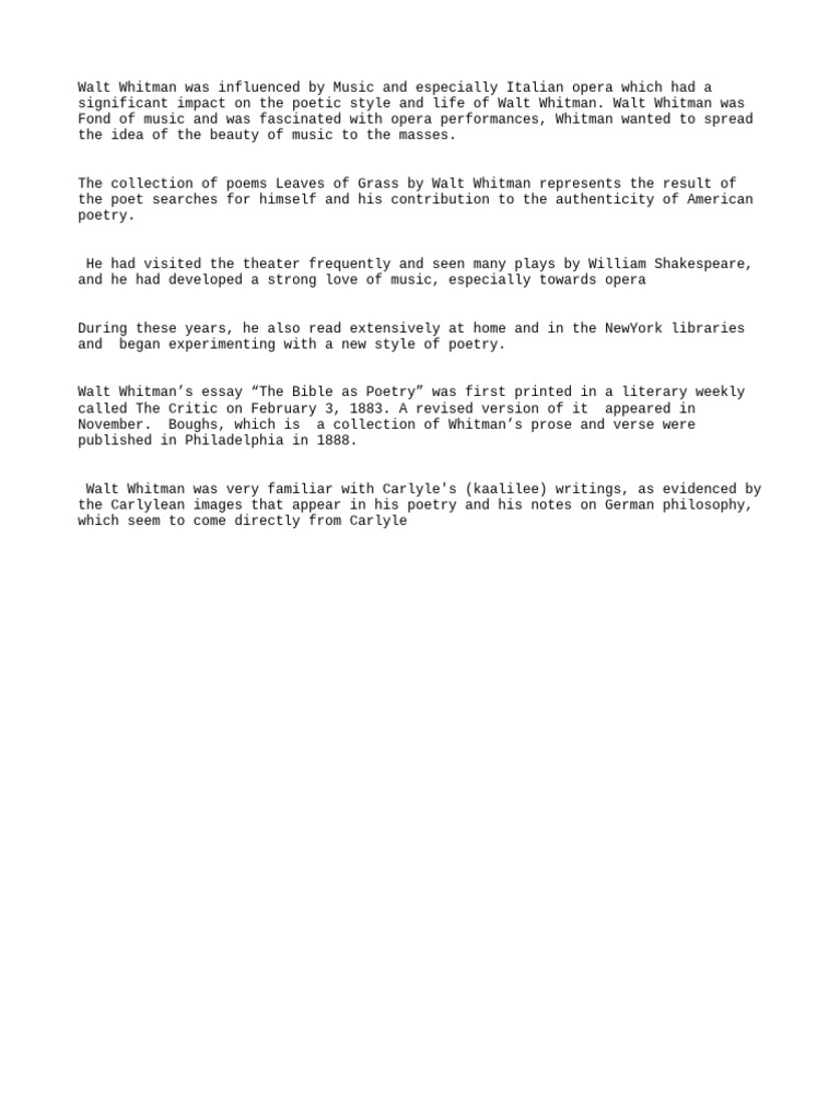 Walt Whitman | PDF