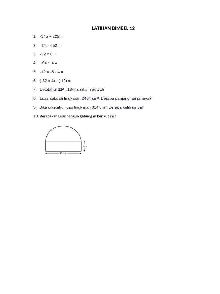 Latihan Bimbel 12 | PDF