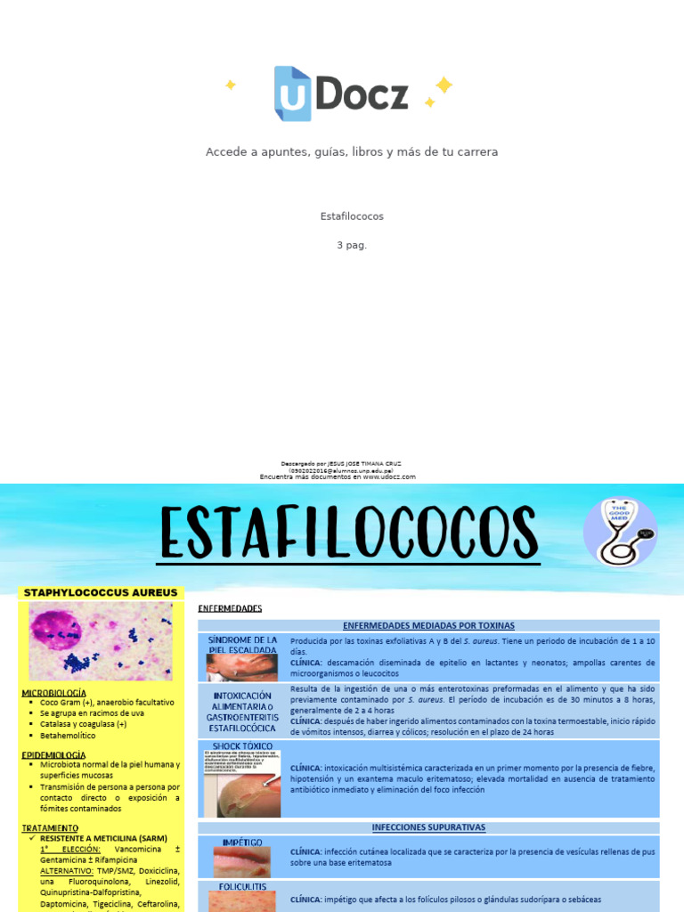 Estafilococos 215559 Downloadable 3259106 | PDF | Staphylococcus Aureus ...