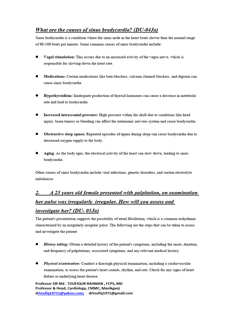 Mbbs Question Answer3 Card | PDF | Myocardial Infarction | Coronary Artery Disease