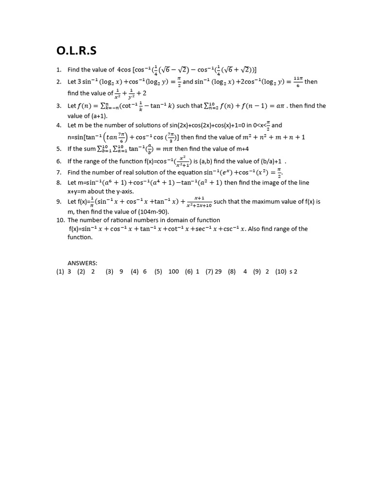 Advanced Trigonometric Problem Solutions | PDF
