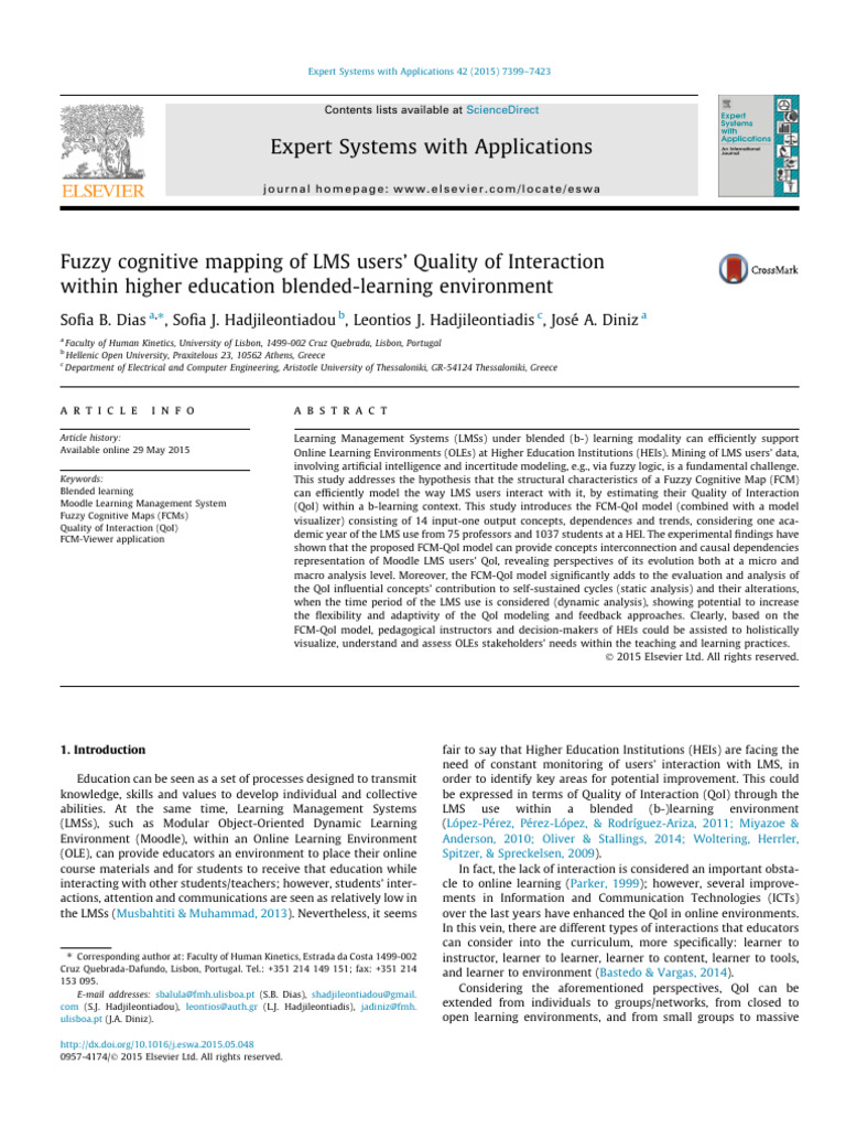 Fuzzy Cognitive Mapping of LMS Users Quality of Intera 2015 Expert ...