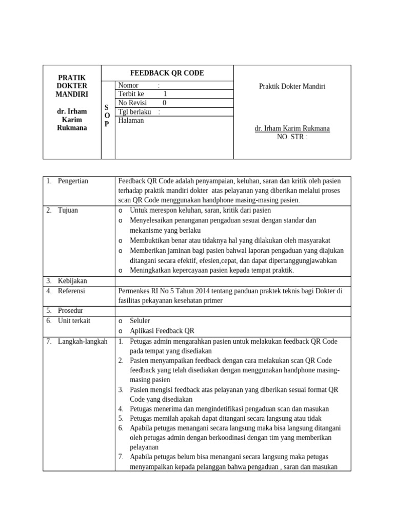Spo Feedback QR Code | PDF