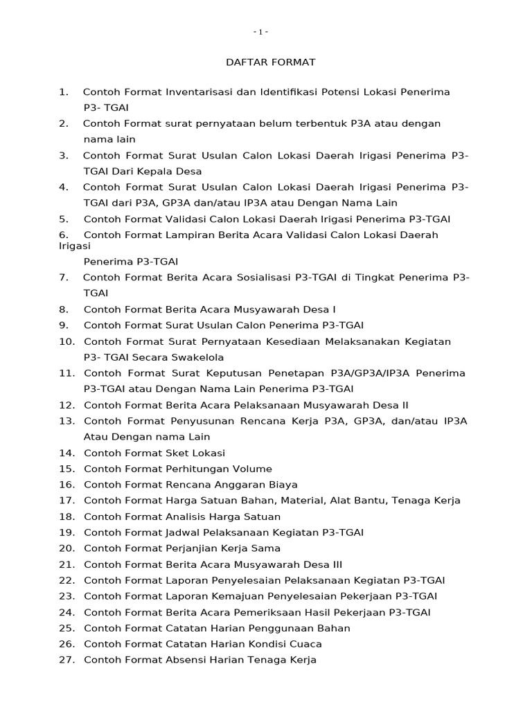 Format Standar Juknis Se No.06 Tahun 2022 | PDF
