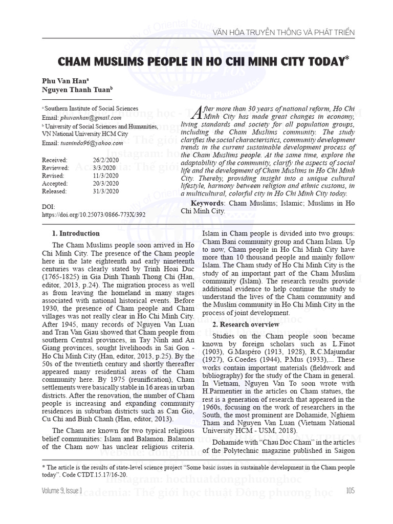 Cham_Muslims_people_in_Ho_Chi_Minh_city | PDF | Vietnam | Ho Chi Minh City