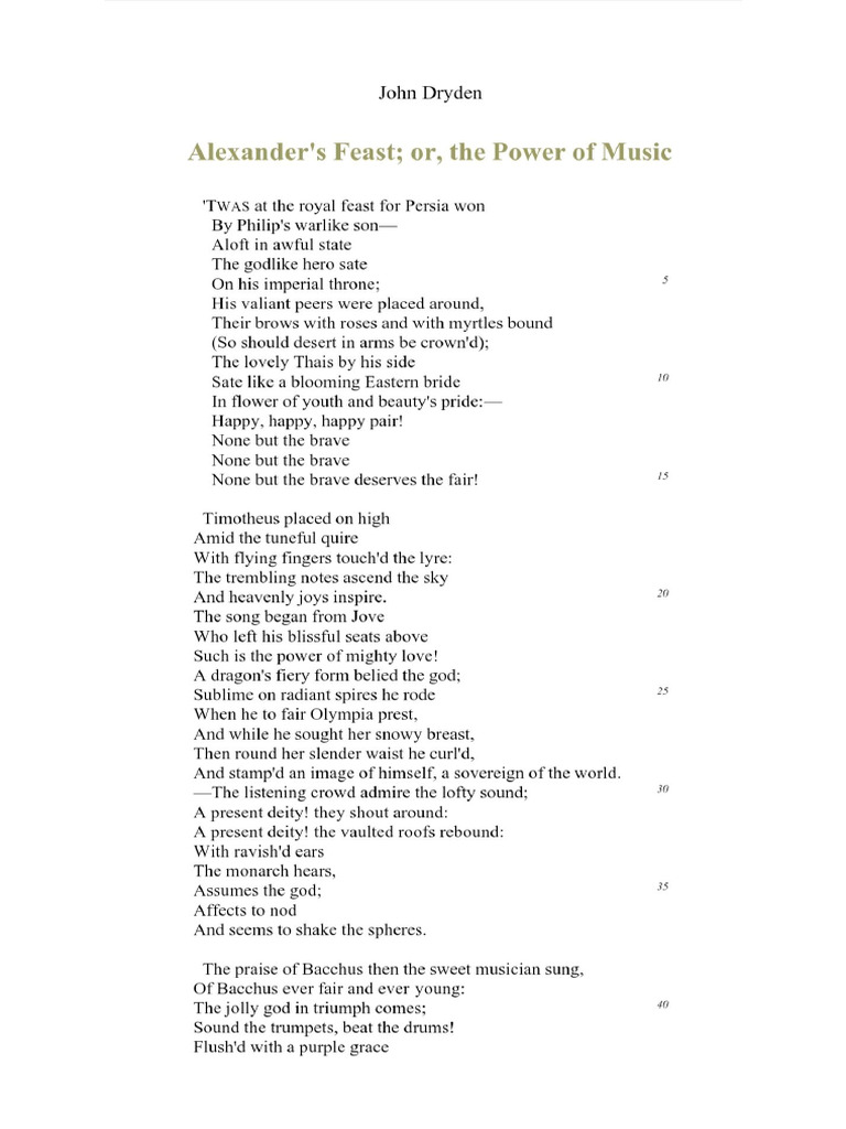 Alexender Feast | PDF