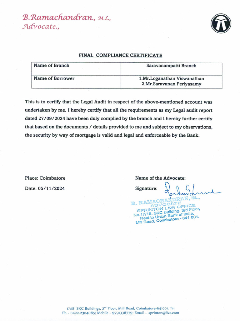 TMB Final Report_Loganathan | PDF