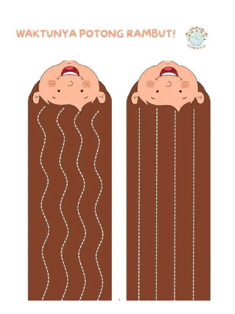 Lembar Kerja Menggunting Pola Rambut | PDF