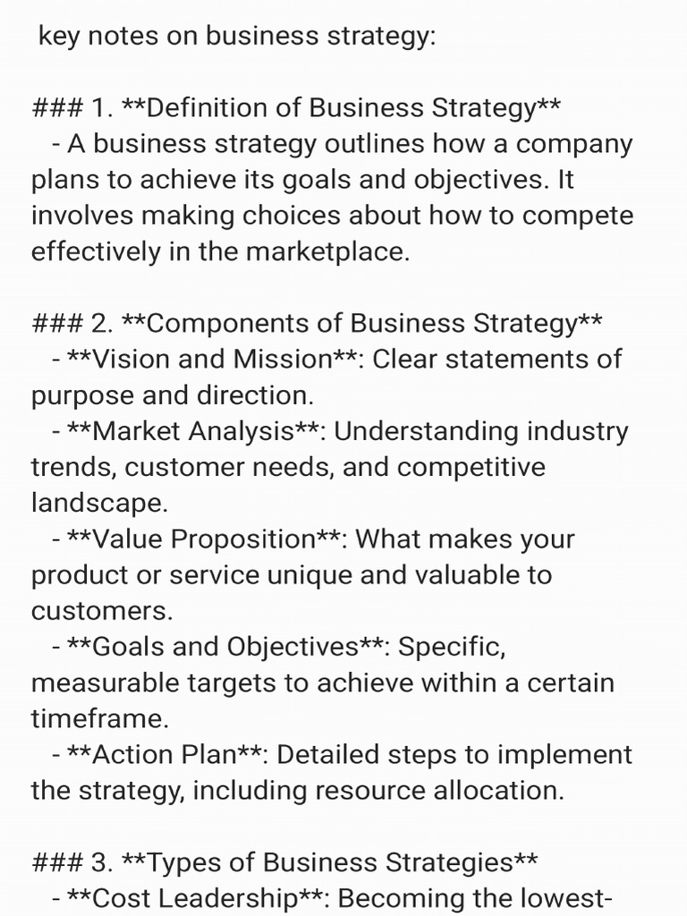 Business Strategy | PDF