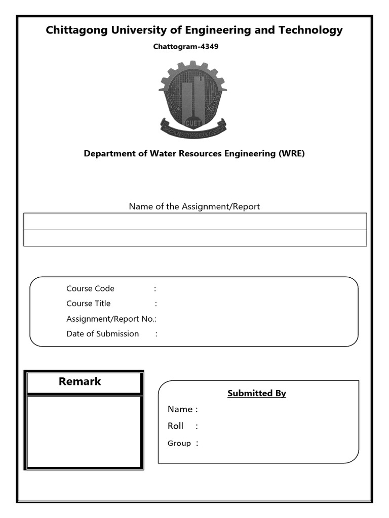 Assignment Cover BW (2) | PDF