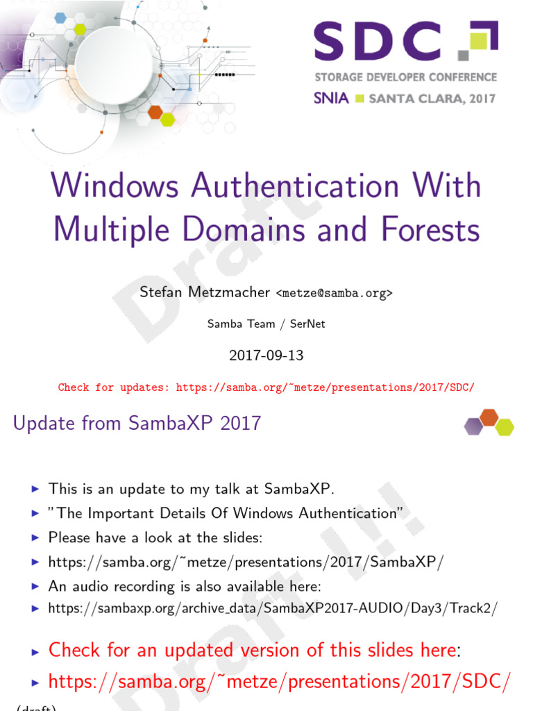 StefanMetzmacher_SDC2017_Windows_Authentication_With_Trusts-draft1-compact | PDF | Cyberwarfare ...