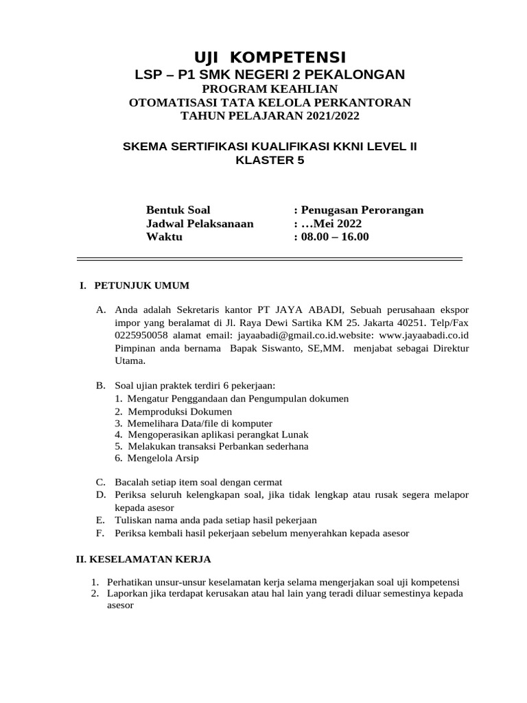 Soal Klaster 5 2022 | PDF