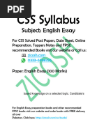 CSS Syllabus 2025 (PDF) - FPSC Revised Syllabus Download | PDF | Urdu