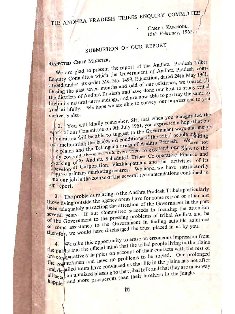 Brief History of Andhra Pradesh Tribes | PDF