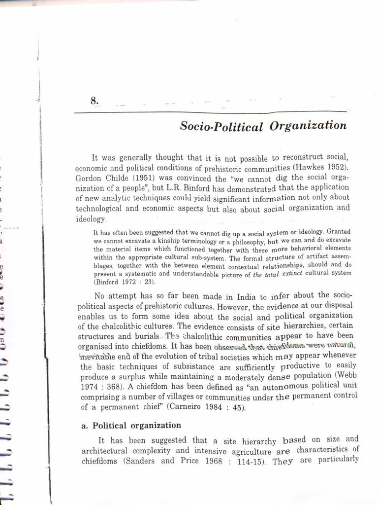 Socio Political Organisation | PDF