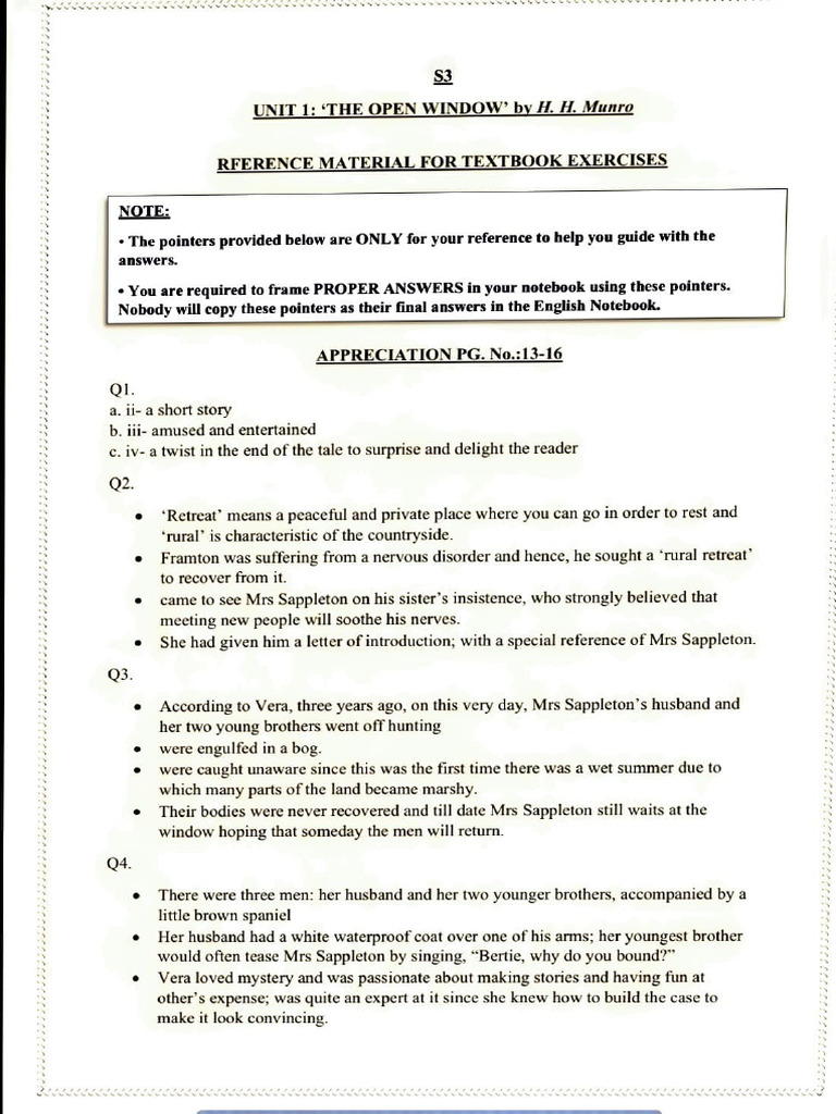"Understanding 'The Open Window'" | PDF