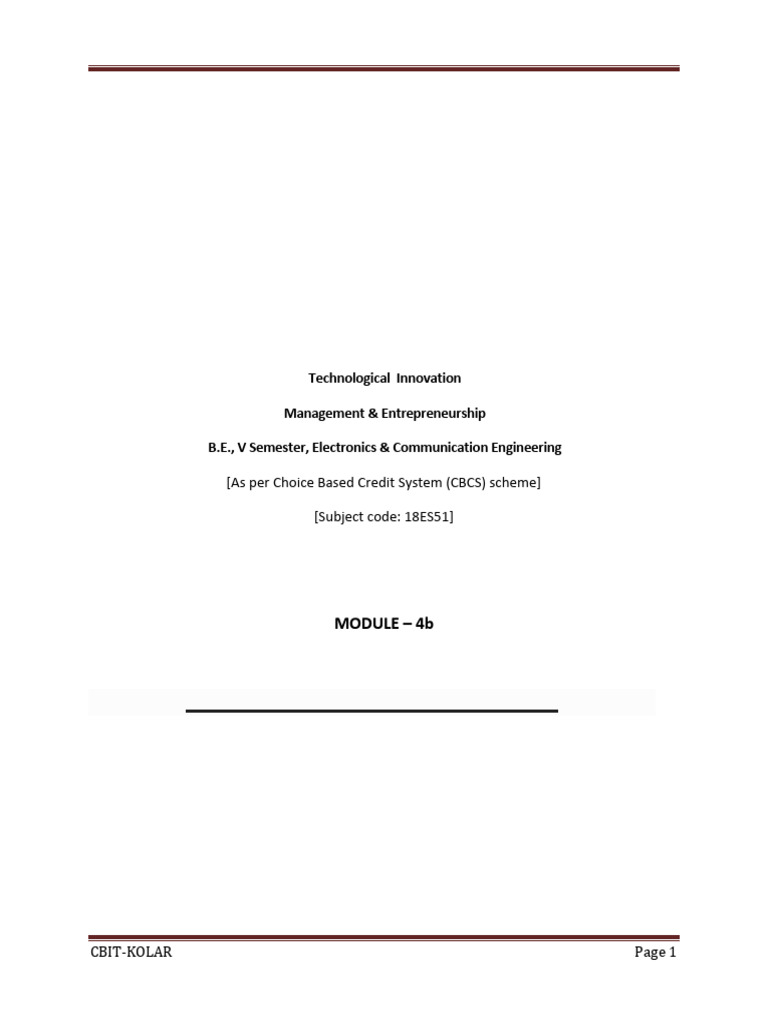 Bec501 Time Module 4 B Notes | PDF | Feasibility Study | Entrepreneurship